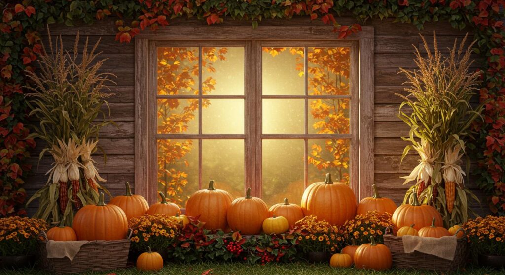 How to Style Corn Stalks for Rustic Autumn Windows