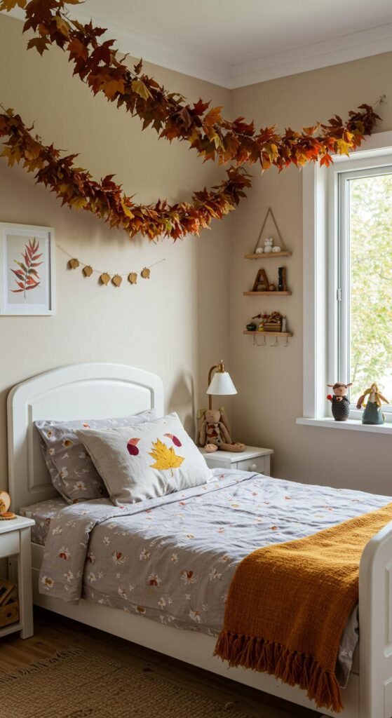 12 Leaf Garland Ideas for Adorable Fall Kids Rooms