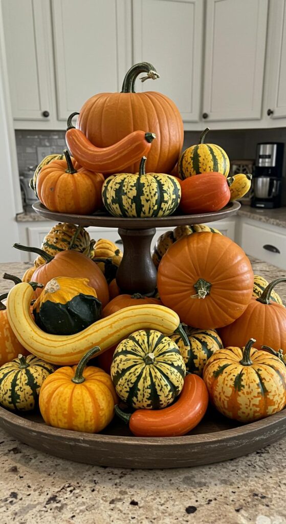 10 Cornucopia Ideas That Shine on a Fall Kitchen Island