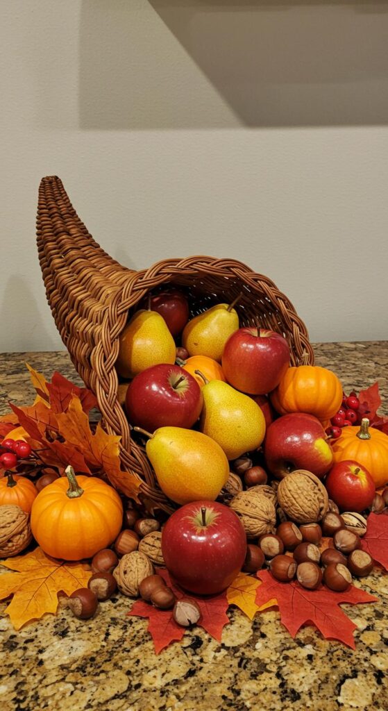 10 Cornucopia Ideas That Shine on a Fall Kitchen Island