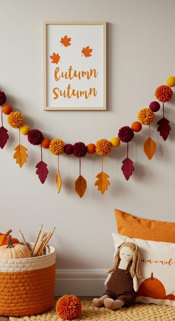 12 Leaf Garland Ideas for Adorable Fall Kids Rooms