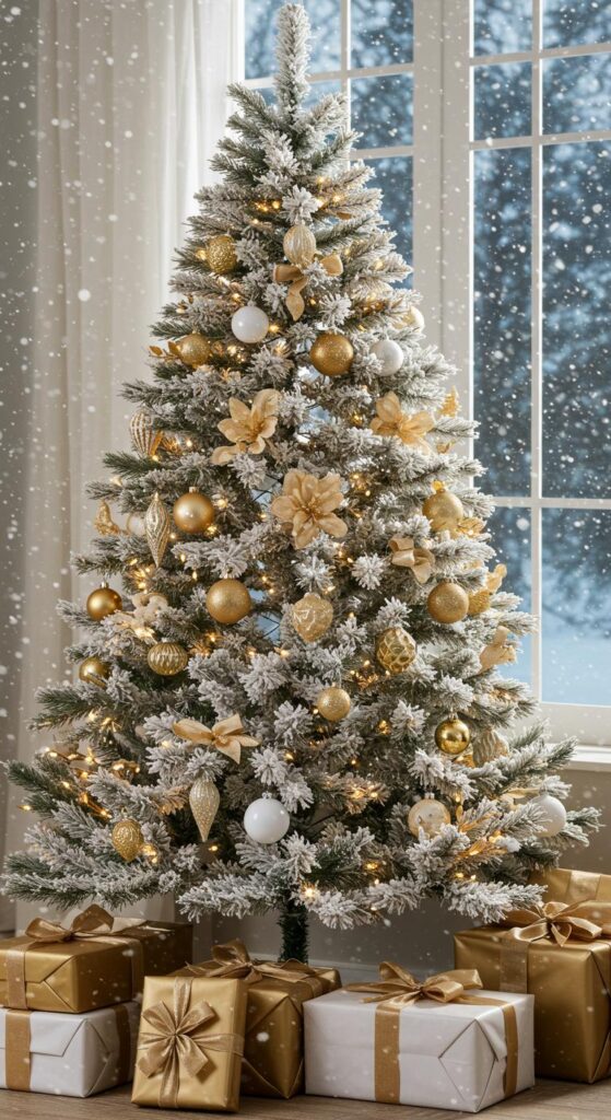 30 Chic White and Gold Christmas Tree Inspirations