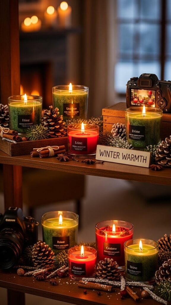 30 Cozy Candle Displays for Winter Ambiance